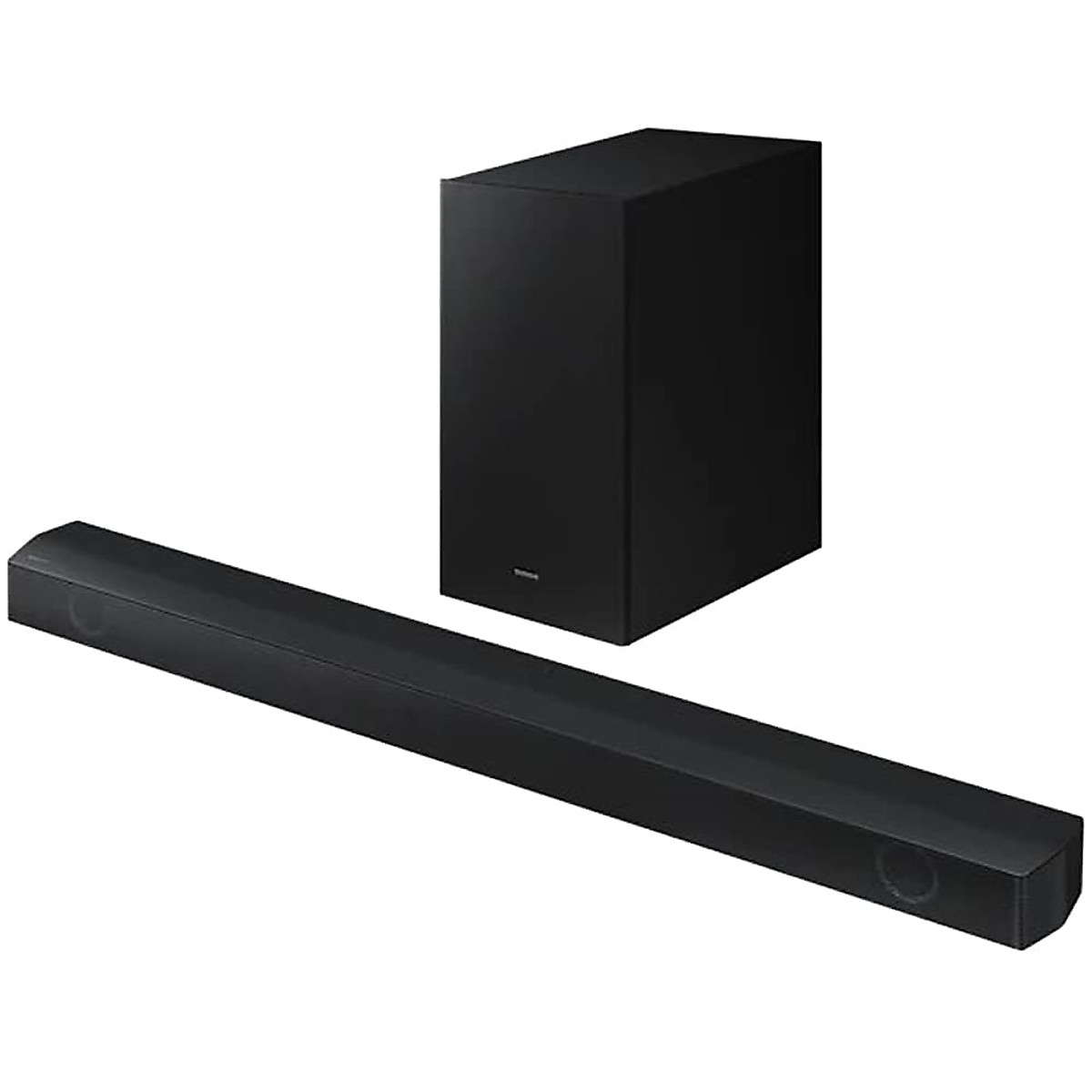 SAMSUNG HW-B550 2.1ch Soundbar with Dolby Audio DTS Virtual:X 2022 Bundle with Universal Soundbar Bracket Mount + HDMI Cable + Entertainment Essentials Bundle + 1 Year Protection Pack