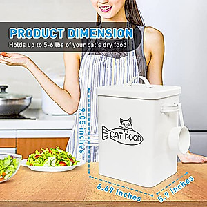 Vumdua Dog and Cat Food Storage Container, Farmhouse Pet Food Storage Containers with Lid and Dry Food Scoop, Durable Airtight Cat Food Container, Great Gift for Pet Owners