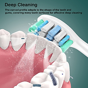 Replacement Toothbrush Head for Philips Sonicare : Electric Replacement Brush Head Compatible with Phillips Sonicare Snap-on (Click-on), 8 Pack