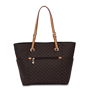 Rioni New Signature (Brown) - Saddle Tote Bag St-20264