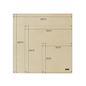 Fireproof Fire Pit Mat for Tent Stove, Portable Fire Blanket Temperature Resistant Flame Retardant Floor Grill Mat for Deck Patio Lawn Outdoor Camping BBQ Protection (Small: 19.7''L*19.7''W)