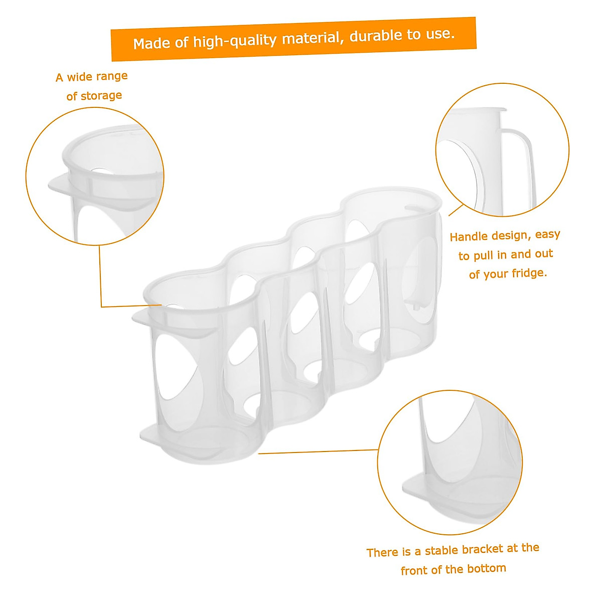 Hemoton 2pcs Refrigerator Organizer Bins Drink Holder Storage Bin Portable Pop Soda Can Dispenser Beverage Holder for Fridge Storage Sliding Freezer Kitchen Countertops Cabinets