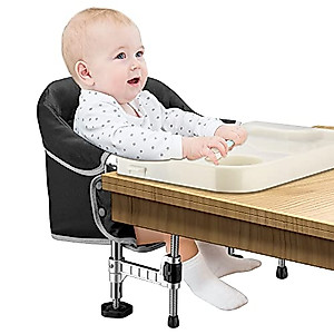 Hook on Chair with Removable Dining Tray, Portable Clip on High Chair Use at Most Tables, Fast Table Chair with Carry Bag, Travel Feeding Seat for Baby & Toddlers