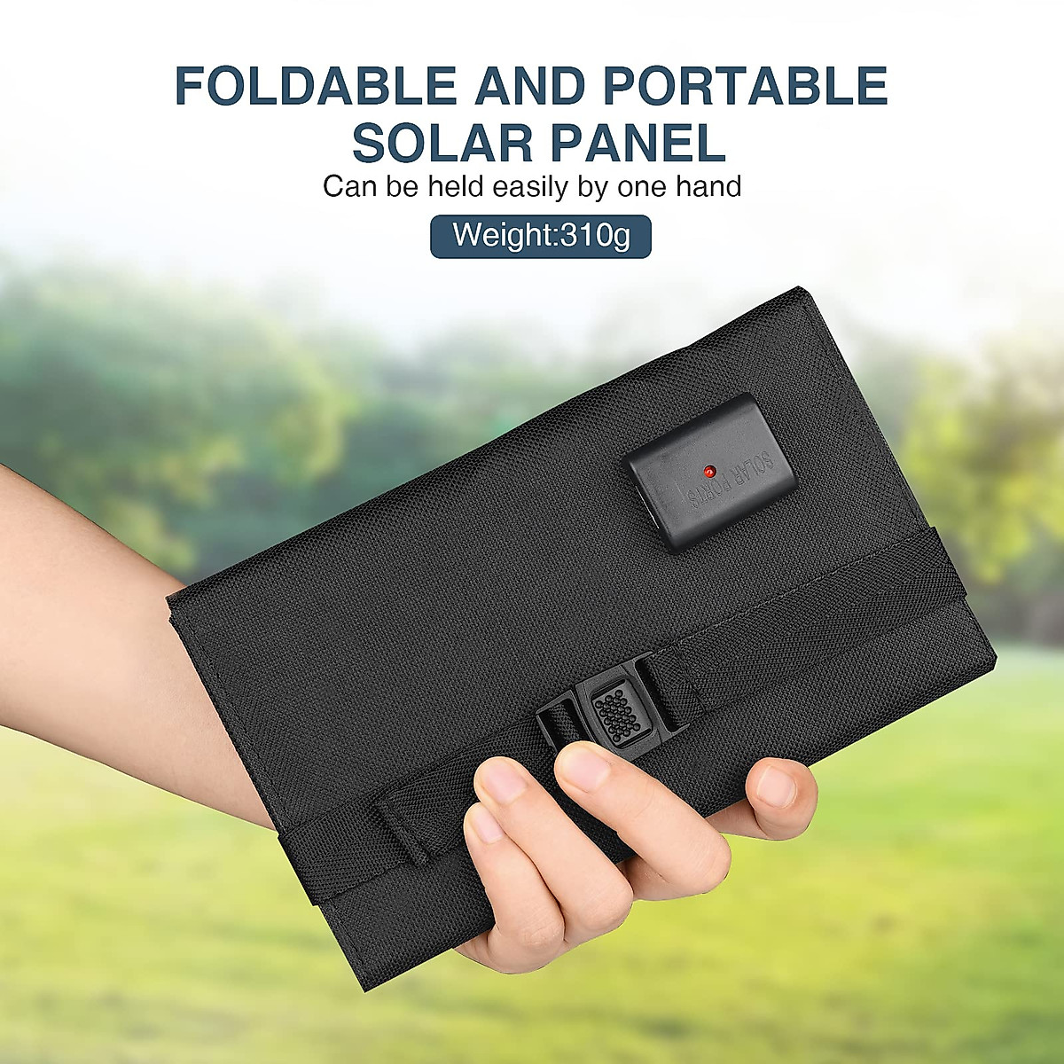Portable Foldable Solar Panel 6W for Outdoor Charging USB Device Power Bank Earbuds Fans etc.(Not Very Suitable for Charging The Cellphone Directly)