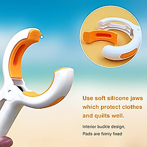 WaaWee Beach Towel Clips Clamps- 6 Pack Plastic Large Pool Chair Clips 5 Inch Clothespins Windproof Clips Clothes Pegs for Beach Chairs Cruise Chair (Orange)