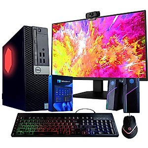 Dell Optiplex 5060 (RGB) Desktop Computer | Quad Core Intel i5 (3.2GHz) | 8GB DDR4 RAM | 500GB SSD Solid State | 22in LCD Monitor | RGB Ultimate Desktop Kit | Windows 11 Pro (Renewed)