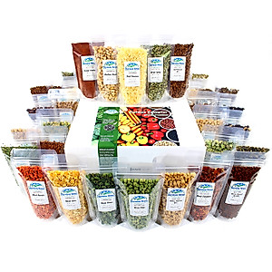 Harmony House Deluxe Sampler - 32 Count Variety Pack, Resealable Zip Pouches, For Cooking, Camping, Emergency Supply and More