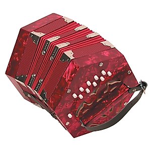 Trinity College AP-20 Diatonic 20-button Anglo Concertina,Red Pearloid
