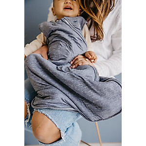 Copper Pearl Sleep Sack: Warm and Cozy Baby Bag in a Variety of Trendy Designs, Safe Alternative to Blankets, Sleeveless Baby Sleep Sack Swaddle Sizes Newborn to 24 Months - Denim