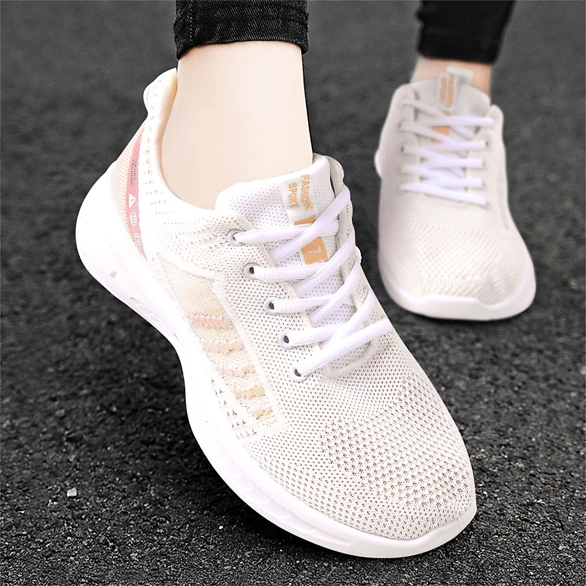Fashion Autumn Women Solid Color Lace Up Thick Sole Comfortable Casual Style