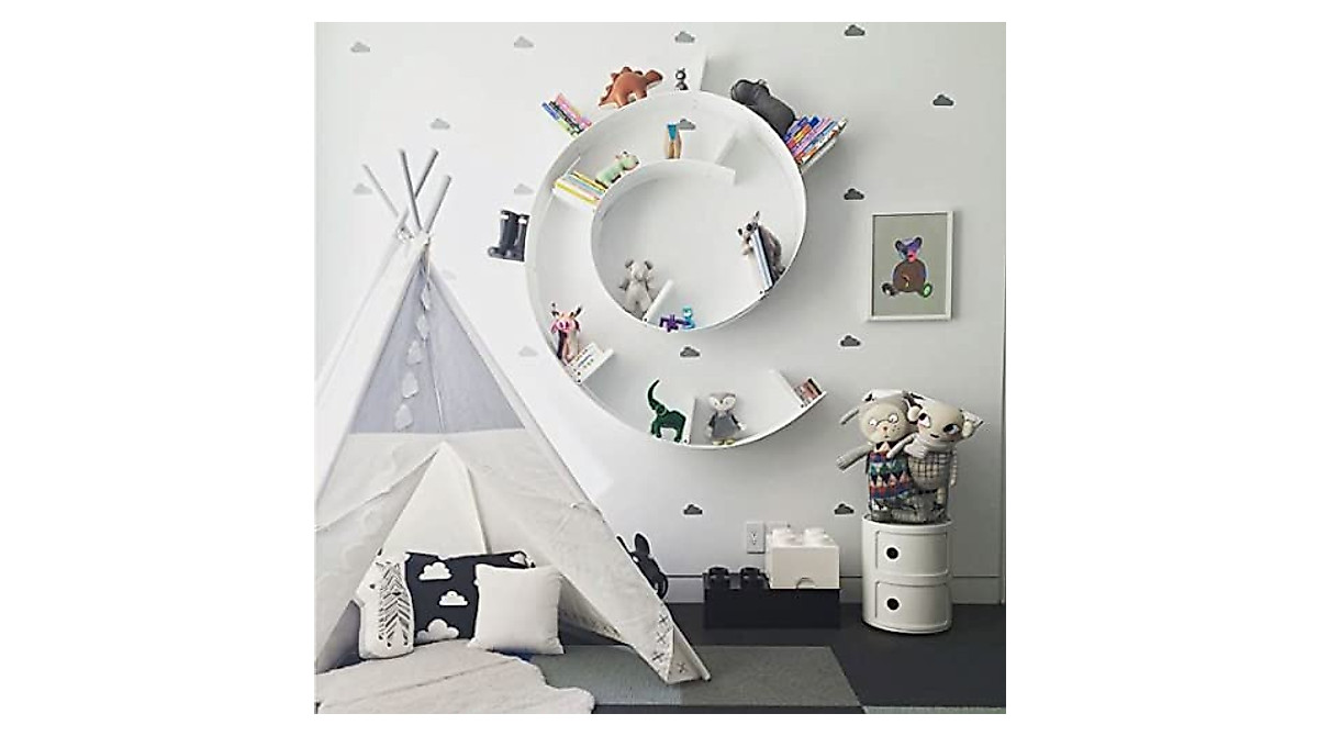 Kartell Bookworm Bookshelf - Modern White Flexible Bookcase