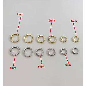 Minimalist Tiny Small Hoop Earrings for Women Girls 925 Sterling Silver Golden Polished Mini Huggie Hoops Cartilage Cuff Helix Thin Wrap Hypoallergenic Simple Jewelry