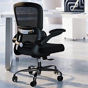 TRALT Office Chair - Ergonomic Desk Chair with Adjustable Lumbar Support, Mesh Computer Chair, Executive Chair for Home Office Comfortable Lumbar Support (Black)