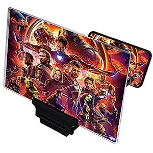 3D | HD | Screen Amplifier Enlarger | Phone Magnifier | Universal Mobile Projector for Movies Videos and Gaming | Magnifying Cell | Foldable Stand | Supports iPhone / Android