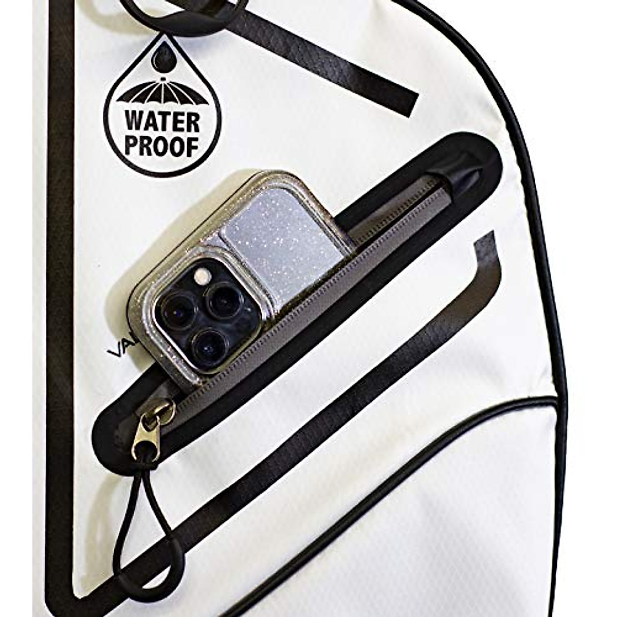 Club Champ Waterproof Stand Golf Bag, White/Black (JR989)
