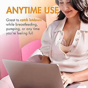 Boon TROVE Silicone Manual Breast Pump with Travel Pouch - Hands Free Breast Pump - Passive Breast Milk Collector Shell for Newborns - Breastfeeding Essentials - 2 Count