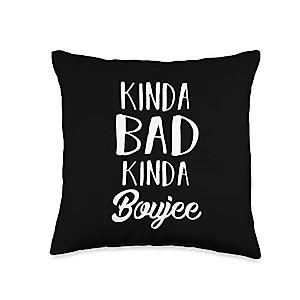 Kinda Bad Kinda Boujee Womens Ladies Quote Gift Bad Kinda Boujee Throw Pillow, 16x16, Multicolor
