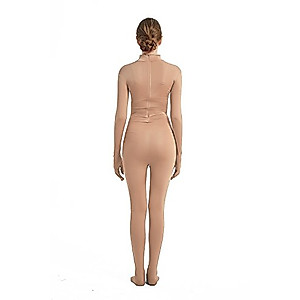Full Bodysuit Womens Costume Without Hood Spandex Stretch Zentai Unitard Body Suit (Medium, Nude)
