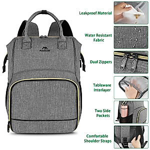 Lunch Backpack, Insulated Cooler Backpack Lunch Box Laptop Backpack with USB Port for Women Men, Water Resistant Leak-proof Lunch Bag Nurses Gifts for Women Work School Picnic Fits 15.6 Inch Laptop