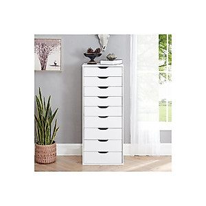 Naomi Home Ultimate Sewing & Craft Storage Cabinet - 9 Drawer Organizer for Arts, Crafts, Sewing Supplies & More - White Multipurpose Cabinet with Ample Space - 9 Drawer, White