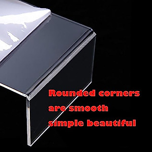 Acrylic Risers For Display,Rectangle Acrylic Risers Display Stand,6 Pc clear Acrylic Display Risers, For Food Parties Buffet Risers Puppet Collectible Display And Perfume Shelf Acrylic Organizers