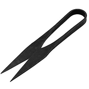 Lord Of Battles 5.3 Inch Long Antique Yarn Snip Scissor | Hand Forged Medieval Vintage Iron Historical Thread Snip | Fully Functional Medieval Accessory With Oil Black Finish