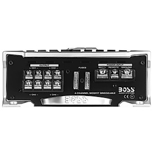 BOSS Audio Systems AR1600.4 4 Channel Car Amplifier - 1600 Watts, Full Range, Class A/B, 2-4 Ohm Stable, Mofet Power Supply, Bridgeable