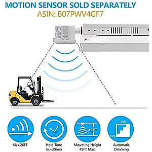 CINOTON 210W LED Linear High Bay Light, 4FT LED Shop Light Fixture 32000LM[800W HID/HPS Equiv.] 100-277V 1-10V Dimmable 5000K Daylight Indoor Commercial Warehouse Factory Office Workshop Garage 1 Pack