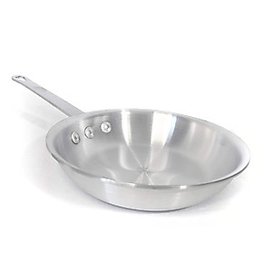 8 Inch Natural Finish Aluminum Frying Pan, Fry Pan, Commercial Grade - NSF Certified