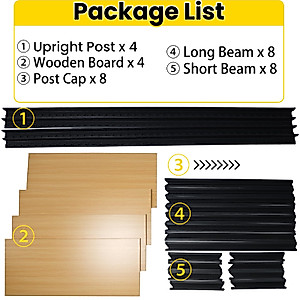 WRSTER-TECH Storage Shelf 4 Tier Adjustable Garage Storage Organizer, Heavy Duty Metal Storage Utility Rack Shelving with Thicken Wooden Board for Kitchen Warehouse Pantry Closet Office