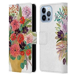 Head Case Designs Officially Licensed Suzanne Allard Celebration Floral Art Leather Book Wallet Case Cover Compatible with Apple iPhone 13 Pro Max