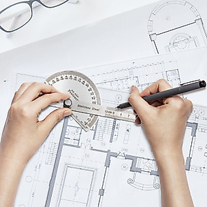 LYFJXX Angle Protractor,Stainless Steel Angle Ruler Finder 0-180 Degrees,10 cm Woodworking Ruler, Angle Measure Tool, Angle Finder Ruler, Craftsman Angle Measure Tool