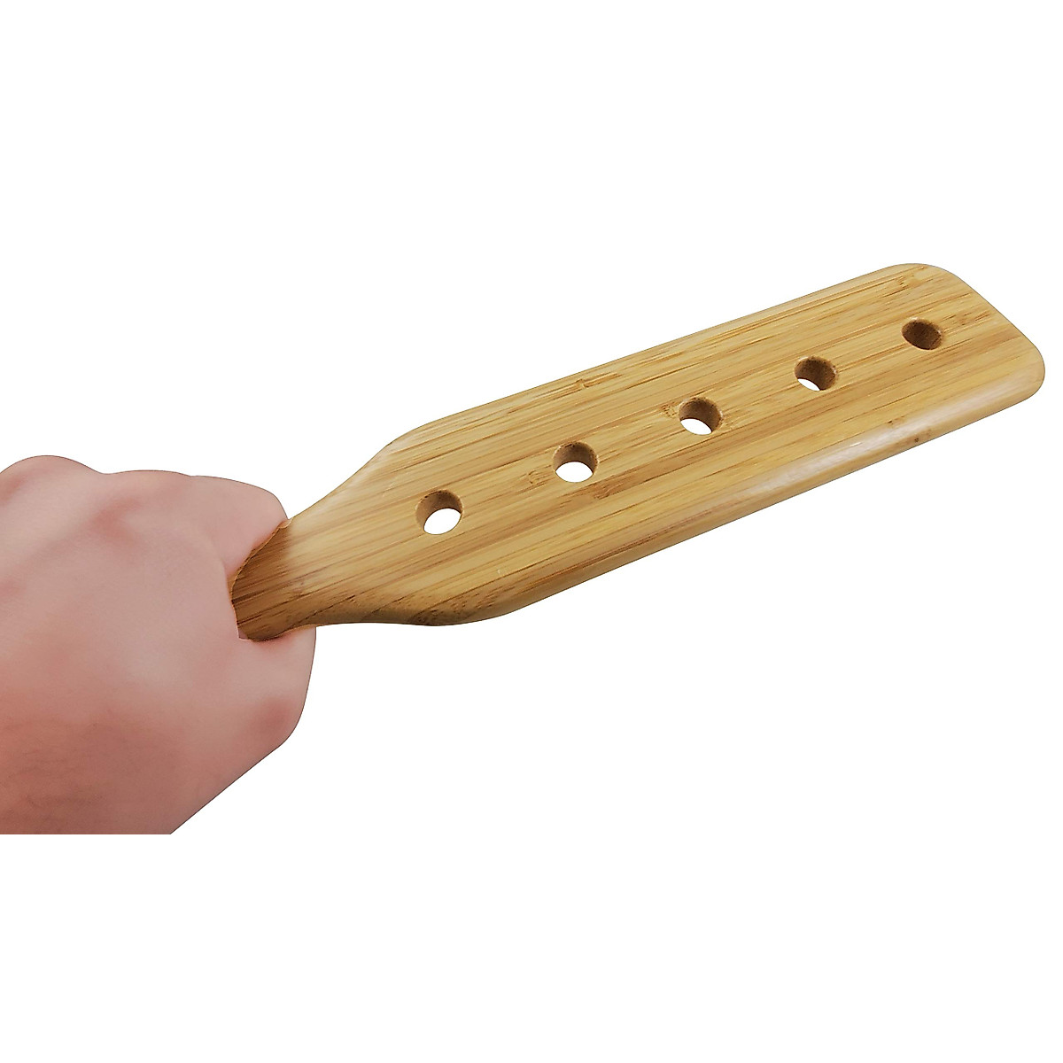 Bamboo Paddle - 1/2" Thick Wooden Rug Paddle with Airflow Holes, Light Weight and Super Durable Beautiful Smooth Finish & Chamfered Holes