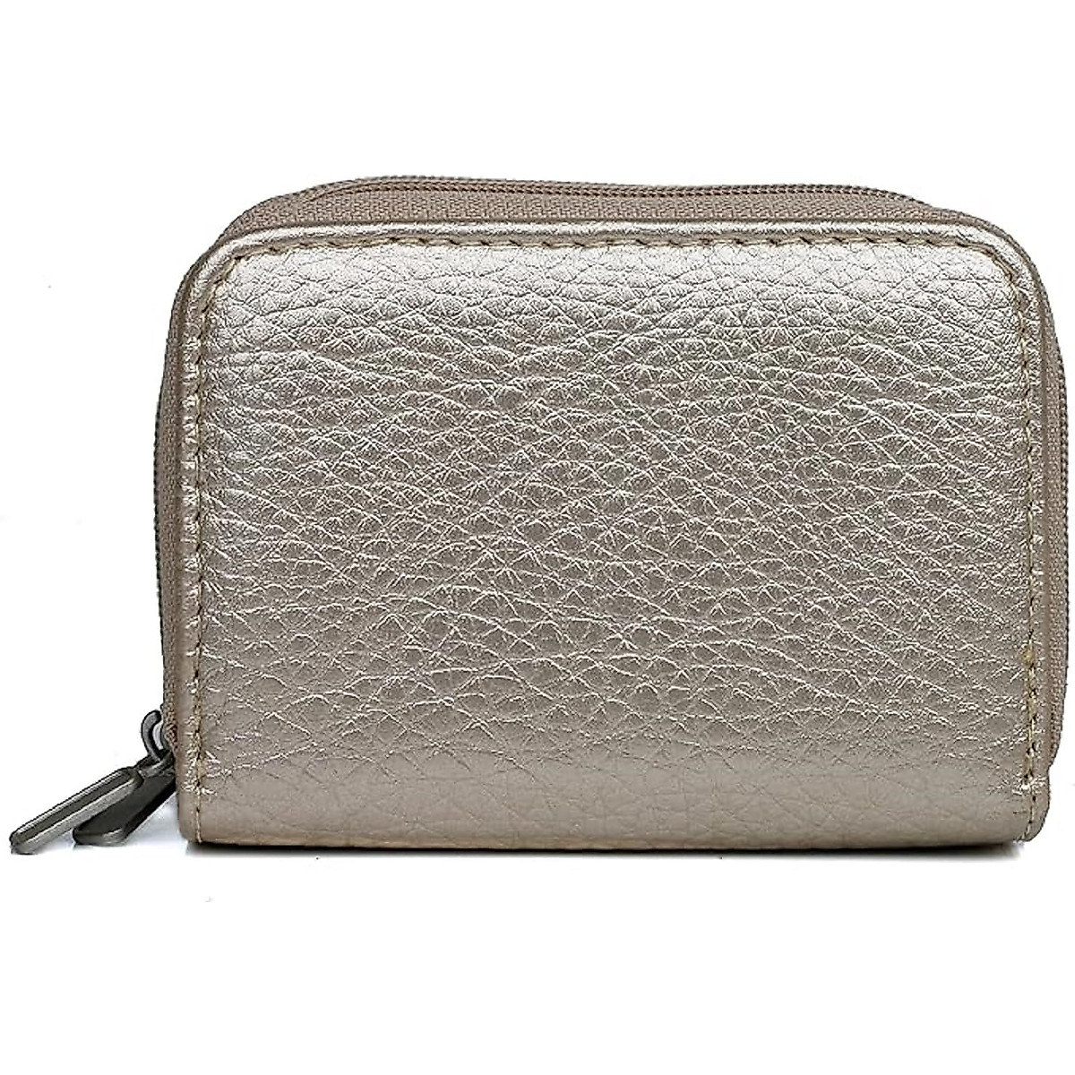 Buxton Womens RFID Accordion Double Zippered Wizard Credit Card ID Holder Travel Wallet (Black - Stripe)