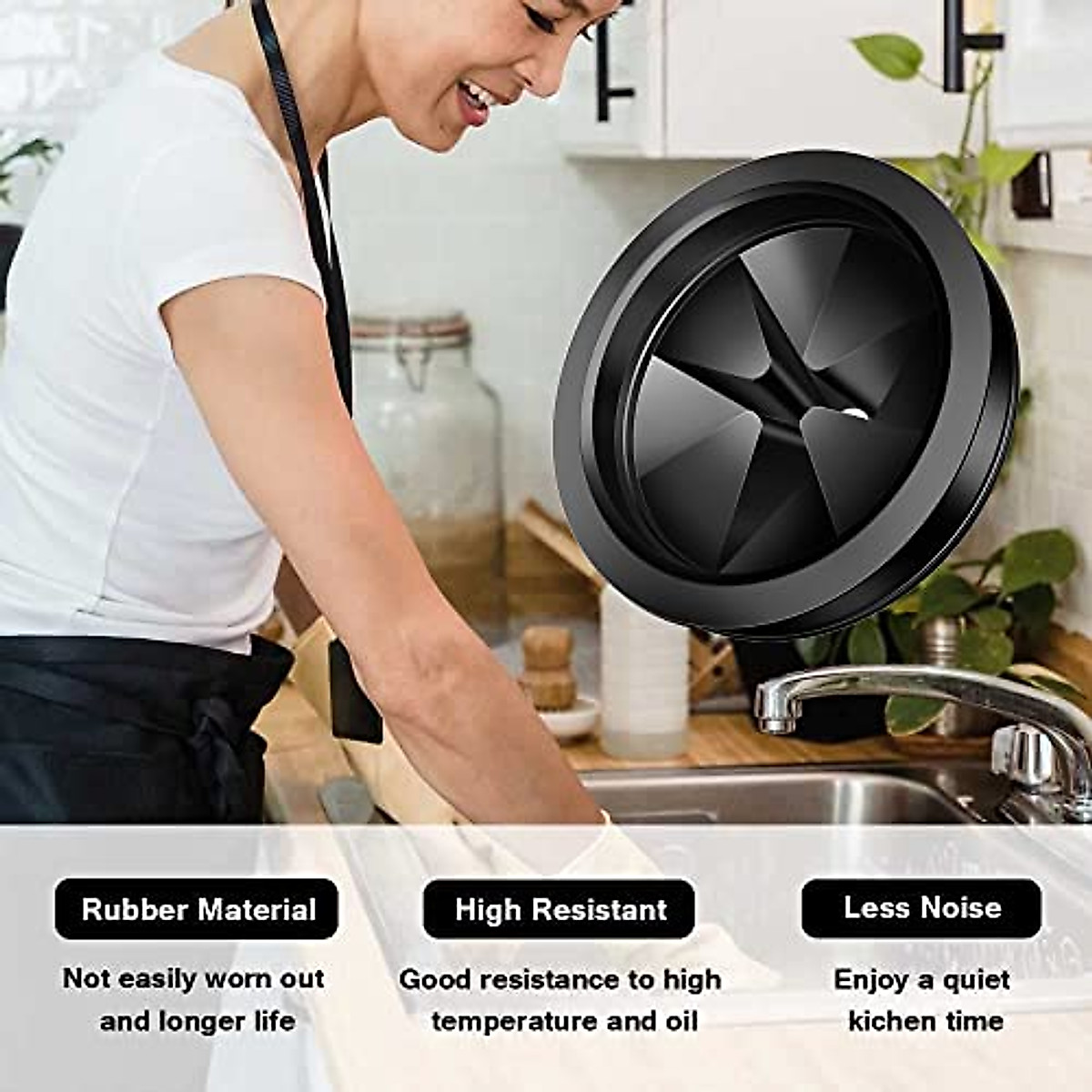 Garbage Disposal Splash Guard Collar Sink Baffle Cover Kitchen Disposal Replacement Waste Food Disposal Accessories Part for Whirlaway, Waste King, Sinkmaster and GE Models (3 1/8 Inch in Diameter)