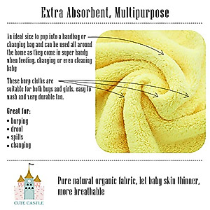 Cute Castle Ultra-Soft Baby Washcloths, 16 Pack - 9" by 9", Gentle on Sensitive Skin for Face and Body, Plush, Super Absorbent Wash Clothes for Girls and Boys