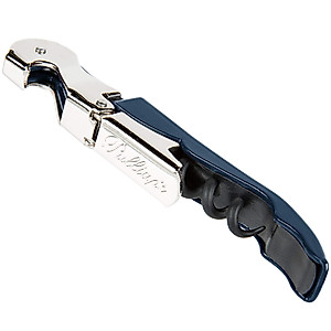 Pulltap's Double-Hinged Waiters Corkscrew, Wine Opener and Foil Cutter, Beer Bottle Opener, Navy