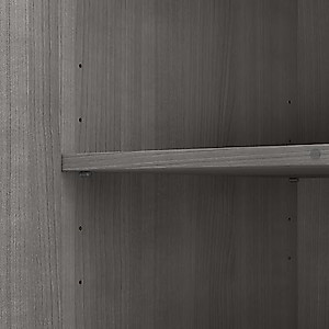 Bush Business Furniture Universal Tall Linen Cabinet with Doors and Shelves, Platinum Gray