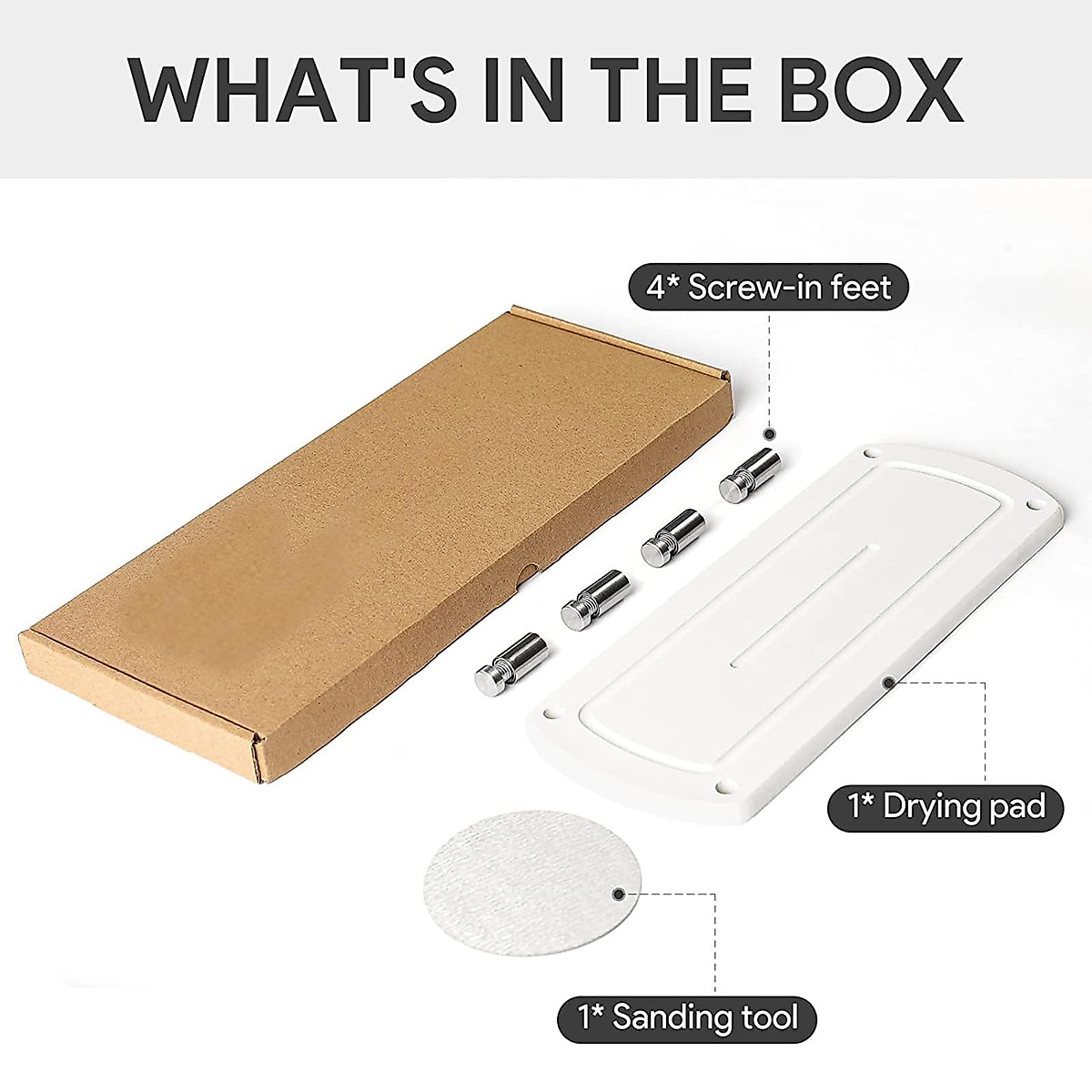 heylad Home Sink Caddy, Instant Dry Kitchen Bathroom Sink Organizer, Diatomaceous Earth Sink Tray with Rust-Free Acrylic Feet, Sponge Soap Dispenser Holder, White