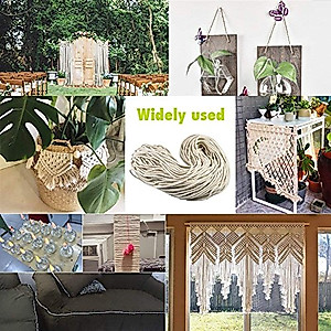 HLLbuy Solid Cotton Rope Clothesline Cotton Rope 1/6''and 1/4'' by 50ft and 100ft All Purpose for Indoor&Outdoor Use, Crafting and Art Projects(100ft)