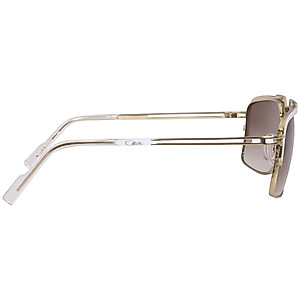 Cazal Legends Cazal 9103 004 Sunglasses White/Gold/Brown Gradient Rectangle Shape 61mm Lens-61 Bridge-12 B-43 ED-65 Temple-140