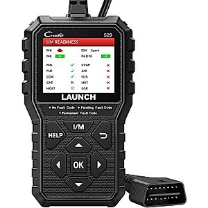2024 Elite LAUNCH OBD2 Scanner CR529 Code Reader Check Engine Light for All OBDII Car After 1996 Full OBD2 Functions Mode 8, I/M Readiness DTC Lookup Lifetime Free Update Scan Tool [Upgrade Version]