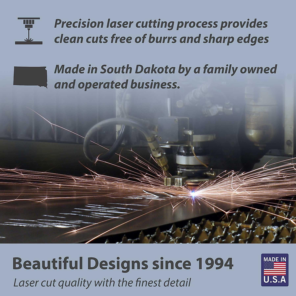 Innovative Fabricators, Inc. Fishing Angler Picture Frame, Fly Fishing, 5x7 Landscape, MADE IN USA