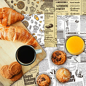 200pcs Deli Paper Sheets 10" x 14", Premium Food Basket Liners, Grease Resistant Wax Paper Sheets for Food, Sandwich Wrapping Paper for Home, Picnic, Tray, Wrap, Burger and Burrito