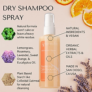 RD ALCHEMY - 100% Natural & Organic Dry Shampoo Spray - Instantly Cleanses and Refreshes Hair Naturally, While Absorbing Excess Oil and Volumizing Roots. Non-Aerosol | Leave Wet or Blow Dry!