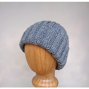 Alpaca Wool Beanie Hat, Hand Knit Watch Cap, Men or Women, Stretchy Seamless Fit, CHOOSE COLOR