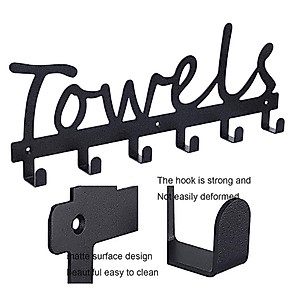 Eywlwaar Metal Towel Racks Towel Holder Sandblasted Wall Mount Rustproof and Waterproof for Kitchen Storage Organizer Rack, Bathroom Towels, Robes, Clothing (Style-Towels-3)