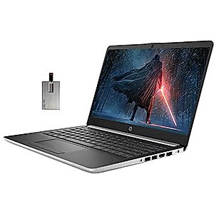 HP 2020 Pavilion 14” HD Touchscreen Laptop, AMD Ryzen 3-3200U Processor, 8GB RAM, 256GB SSD, HD Audio, AMD Radeon Vega 3 Graphics, HD Camera, HDMI, Windows 10 S, Silver, 32GB USB Card