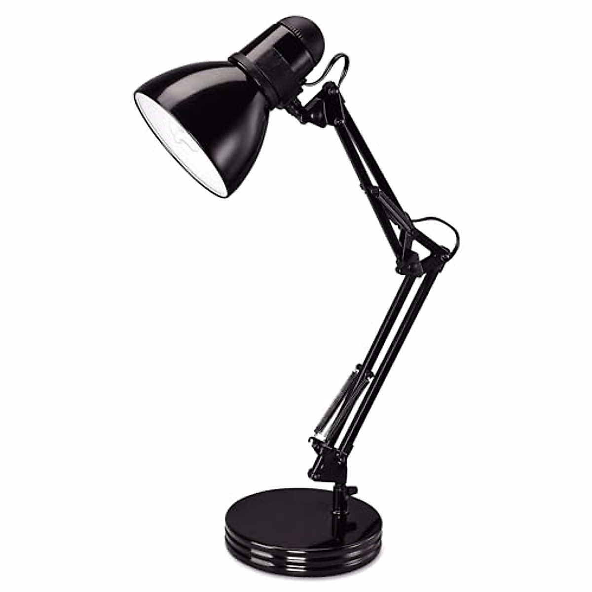 Alera ALELMP603B 6.75 in. W x 11.5 in. D x 22 in. H Adjustable Arm Architect Desk Lamp - Black