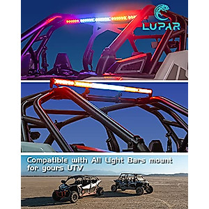 Lupar UTV Chase Lightbars C-Clamp Mounting Bracket Universal Fits 1.75" - 2 Inch Rollcage Bar Mount, Heavy-Duty Aluminum Brackets for Off-Road RZR - 2 Pack